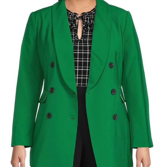 CeCe | Jackets & Coats | Cece Double Breasted Green Blazer 24w | Poshmark